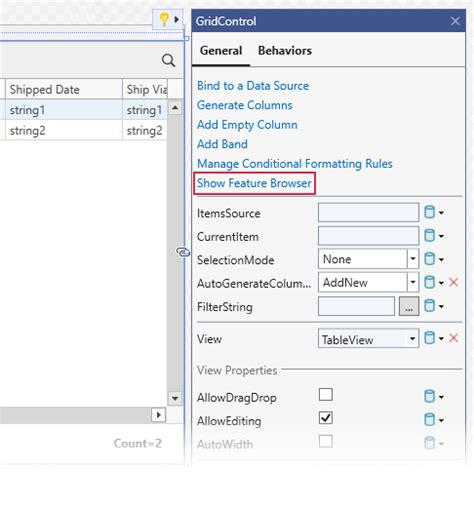 Feature Browser Wpf Controls Devexpress Documentation