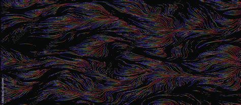 Generative Art With Visualization Of Random Perlin Noise Conceptual Image Of High Tech Systems
