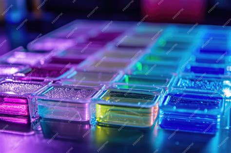 Premium Ai Image Lab Microplate With Illuminated Multi Colors