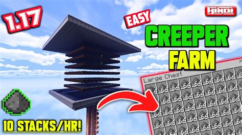 Easy 1 17 Creeper Farm Tutorial In Minecraft Bedrock Pe Mcpe Xbox