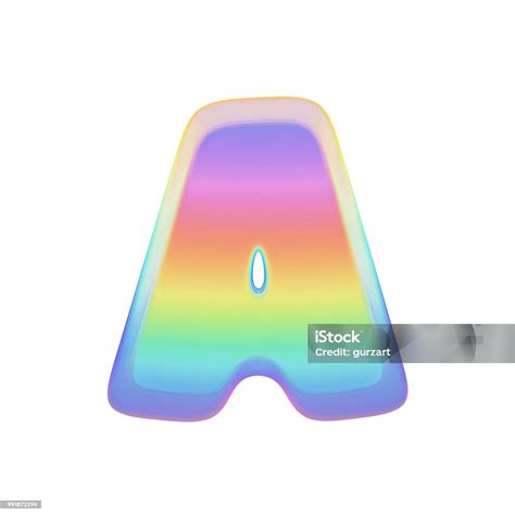 알파벳 문자를 대문자입니다 무지개는 밝은 비누 거품의 만든 폰트입니다 3d 렌더링에 고립 된 흰색 배경 3차원 형태에 대한 스톡 사진 및 기타 이미지 Istock