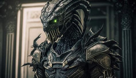 Premium Ai Image Alien With Armor