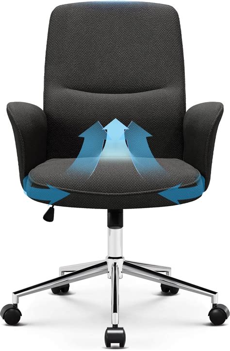 Colamy Comfy Office Desk Chair Upholstered Fabric Computer