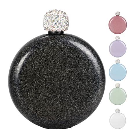 Cheersus 304 Stainless Steel Wine Liquor Flask Crystal Liquor Hip