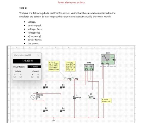 Solved Power Electronics Activity Case We Have The Chegg Com