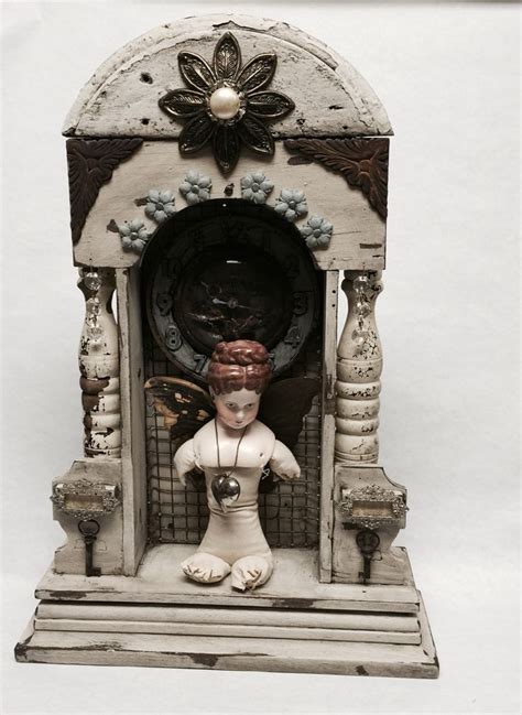 A New Beginning Assemblage Art From Vintage Clock Box Assemblage Art