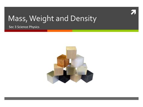 Mass Weight And Density Ppt Physics Science
