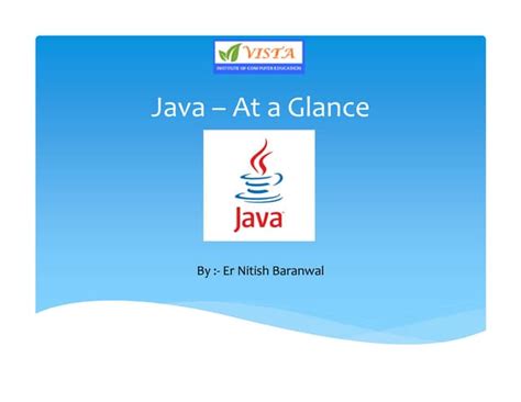 Java At A Glance Ppt