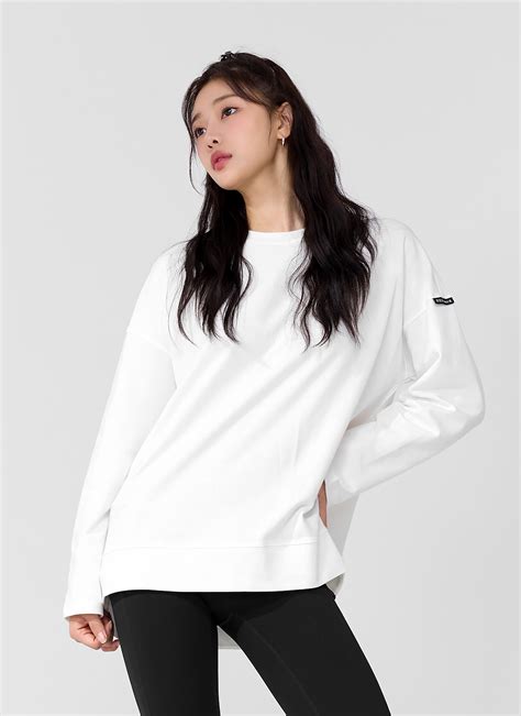 코튼 커버 루즈핏 티셔츠 백아이보리