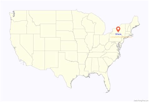 Map Of Ithaca City New York Thong Thai Real
