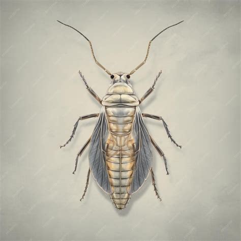 Premium Ai Image Realistic Cockroach On Textured Grey Canvas Background