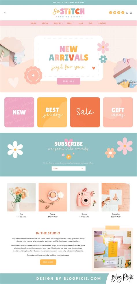 shopify theme template for small business webpage design layout site