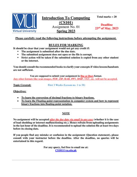 spring 2023 cs101 1 introduction to computing cs101 assignment no