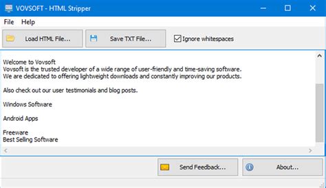 vovsoft html stripper 1 3 free download filecr