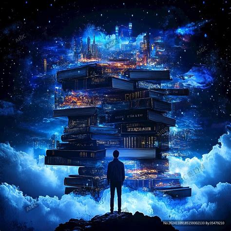 Ai创作图超现实的世界 知识的海洋 超现实世界 大气合成海报 未来感插画 创意合成海报 超现实虚空间立体城市 超现实合成 超现实主义图片 知识的阶梯 书籍的海洋 悬浮城市 合成炫酷风格 想象之