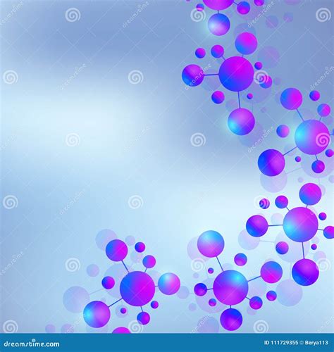 3d Structure Molecule And Communication Dna Atom Neurons Stock