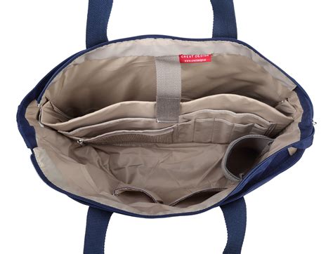 17 Inch Laptop Tote Travel Bag In Navy Crest Design Store