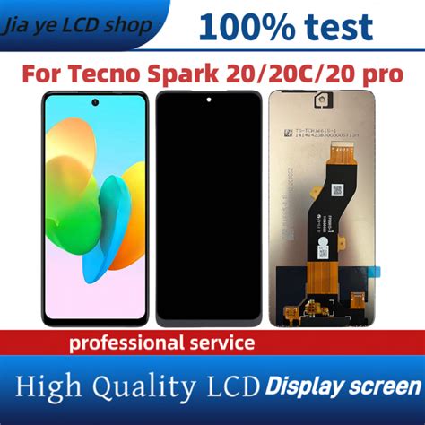 สําหรับ Tecno Spark 20 20c 20 Pro Kj5 Kj6 Bg7 Bg7n จอแสดงผล Lcd หน้าจอสัมผัสเปลี่ยน Shopee