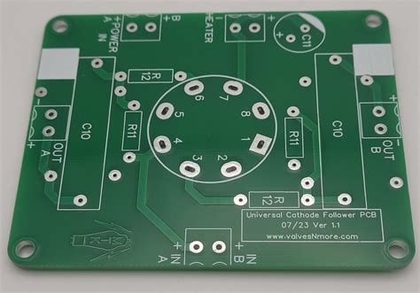 Pcb Dual Mono Cathode Follower 8 Pin V11 0723 Valvesnmore
