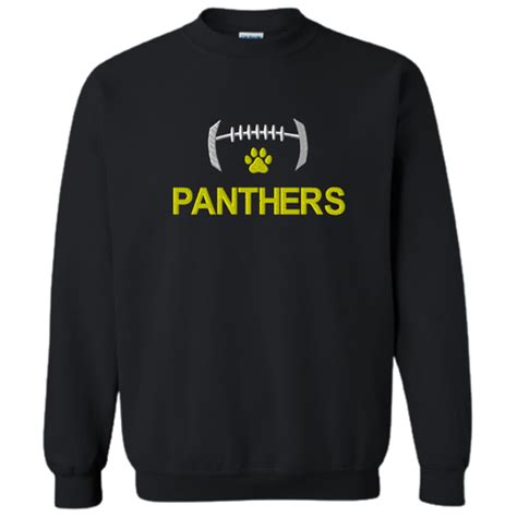 Panthers Football Crewneck Sweatshirt Embroidered Football” Adult
