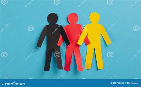 Diversity And Unity Workshop Concept Colorful Paper Cutout Figures Representing Social