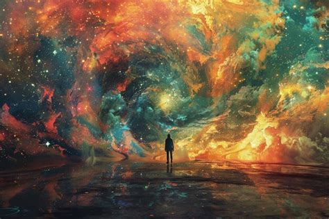 Premium Photo Embark On A Cosmic Odyssey Under The Watchful Gaze Generative Ai