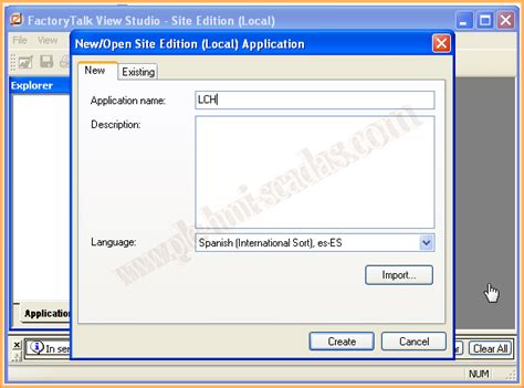 importar proyecto factory talk view se