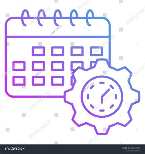 Scheduling Icon Represented By Scheduling Simple Stock Vector Royalty