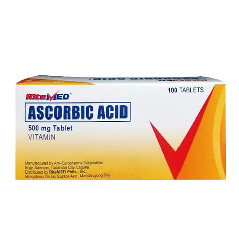 Ascorbic Acid 500mg 100s Yanah Pharmacy