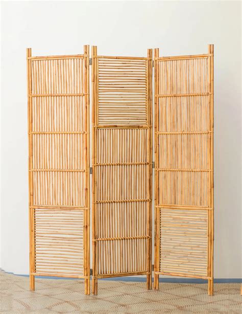 Eco Friendly Bamboo Room Screen Divider Decorative Foldable Partition Screens For Living Rooms