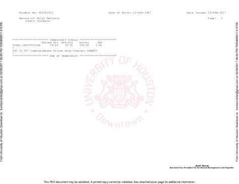 Uhd Transcript