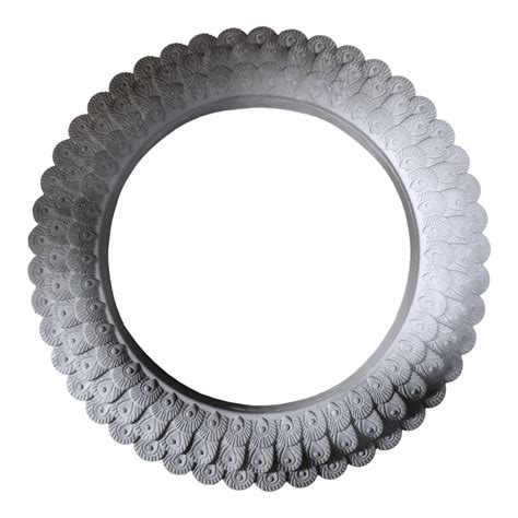 Frame Round Bark Concrete Art