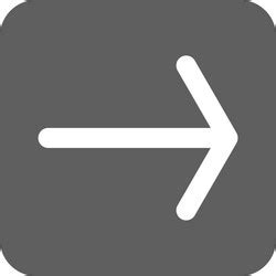 Right Rounded Arrow Flat Squared Icon Royalty Free Vector