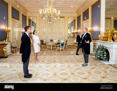 King Willem Alexander During The Swon In Of Mevrouw Mr A E B