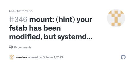 Mount Hint Your Fstab Has Been Modified But Systemd Still Uses The Old Version Use