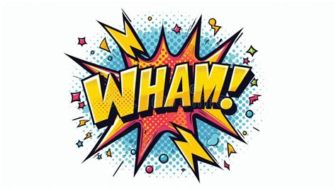 Comic Book Style Speech Bubble Wham With Dynamic Explosion And Vibrant