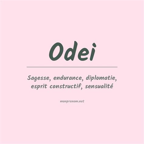 Signification Du Prénom Odei