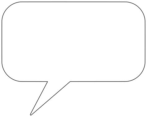 Shape Of Speech Bubble Free Printable Papercraft Templates
