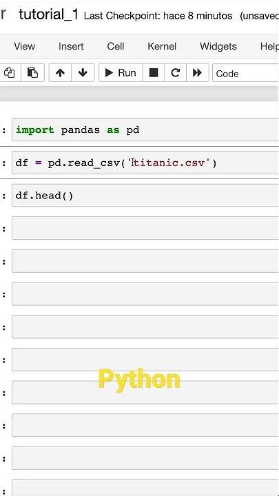 Cargar Un Csv Con Pandas Y Python En Un Jupyter Notebook Youtube