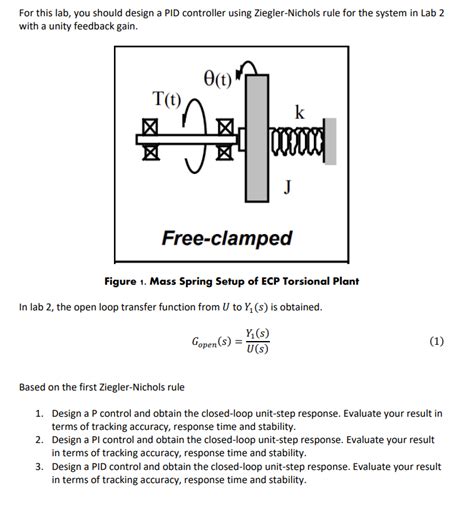 Solved For This Lab You Should Design A PID Controller Chegg Com