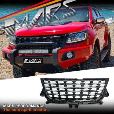 Gloss Black Bumper Bar Grille Grill Mesh For Holden Colorado Rg Ute
