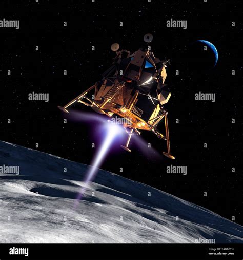 Apollo Lunar Module Computer Illustration Of A Lunar Landing Module From An Apollo Mission