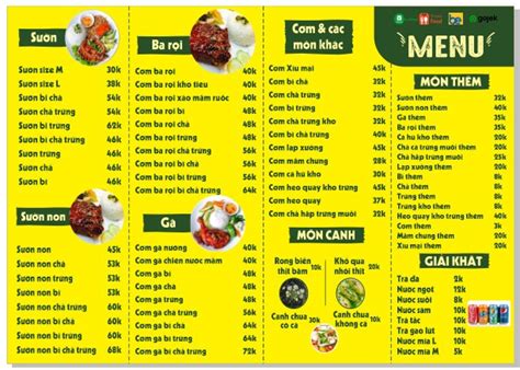 Menu Cơm Tấm Tài Bảng Giá And Thực Đơn Mới Nhất 2025