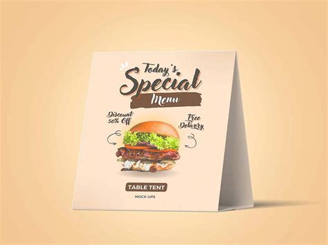 Free Menu Mockup The Free Mockup