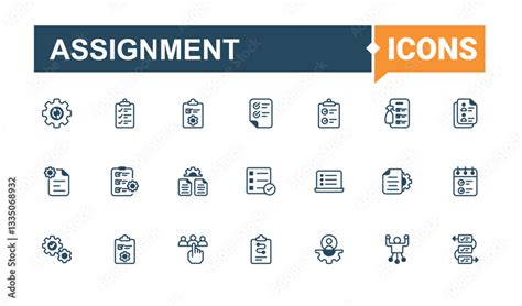 Assignment Icon Collection Contains Such Icon As Work Workflow List