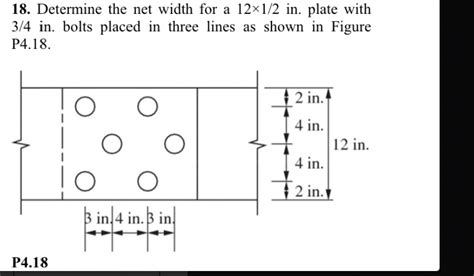Answered 18 Determine The Net Width For A Bartleby