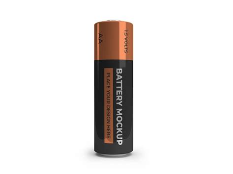 Premium Psd Small Aa Battery 3d Mockup Template Isolated