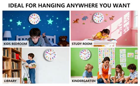 Mabpedo Colorful Teaching Wall Clock 8 Inch Learning