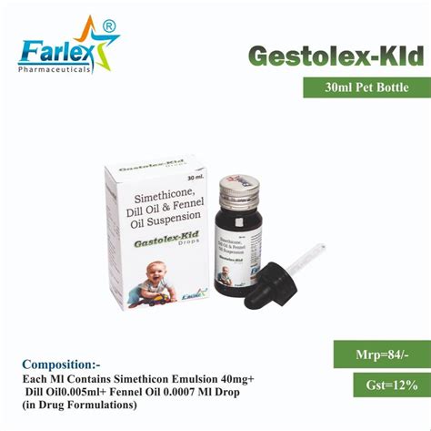 Each Ml Contains Simethicon Emulsion 40mg Dill Oil0005ml Fennel Oil