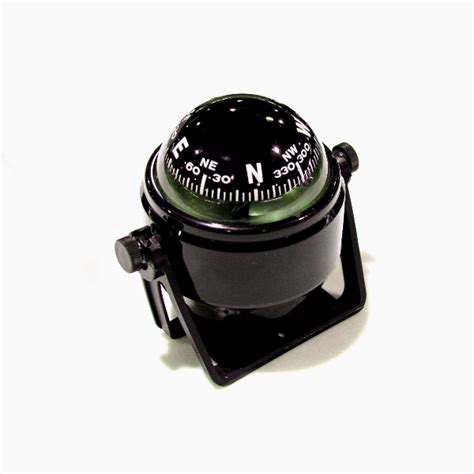 Black Bracket Mount Compass With 50mm Card Smart Marine